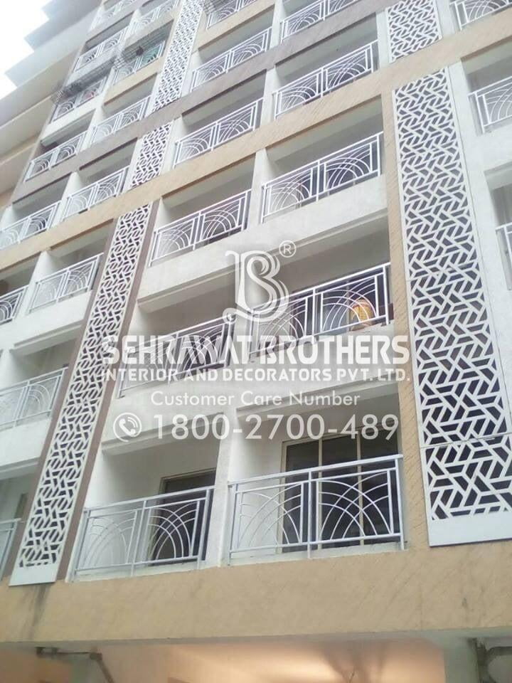 Get Waterproof WPC Frame, Free with Exterior Facade Jali | Thickness ...