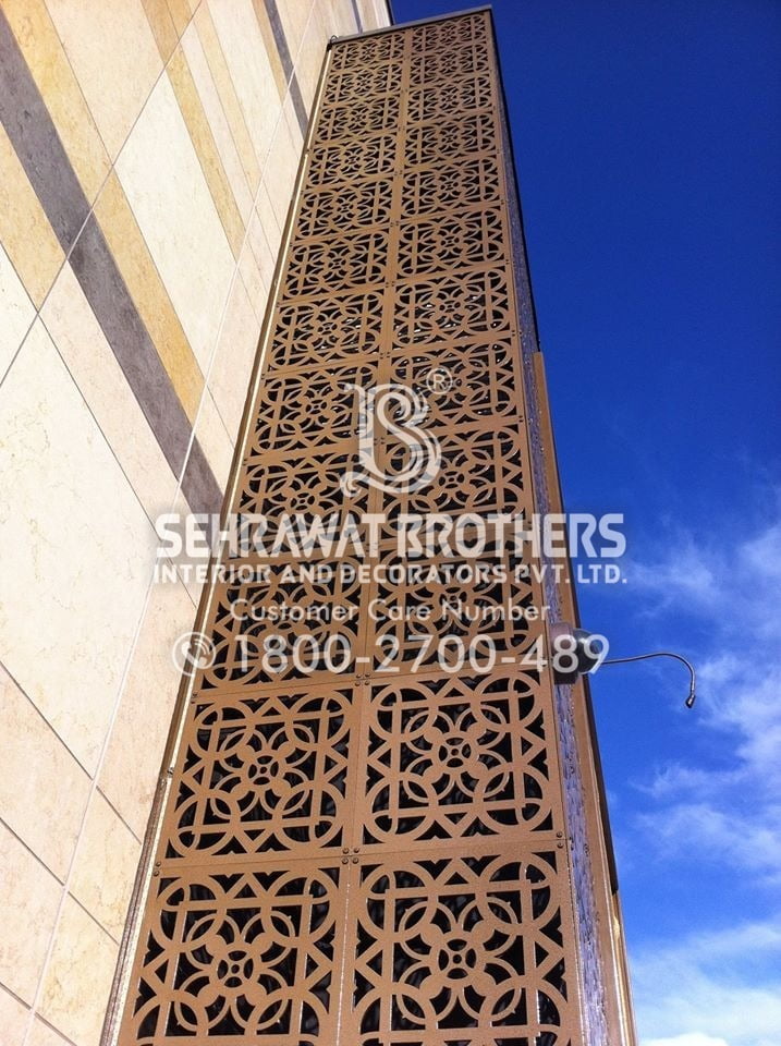 Get Waterproof WPC Frame, Free with Exterior Facade Jali | Thickness ...