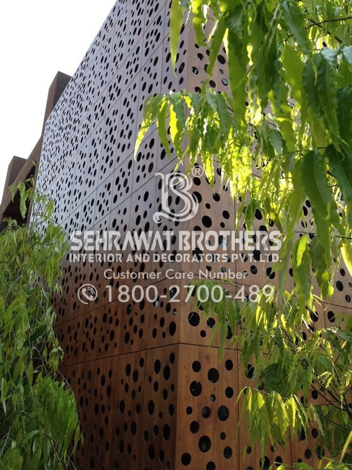 Get Waterproof WPC Frame, Free with Exterior Facade Jali | Thickness ...