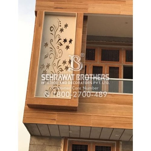 Get Waterproof WPC Frame, Free with Exterior Facade Jali | Thickness ...