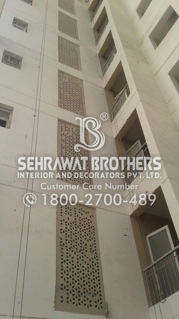 Get Waterproof WPC Frame, Free with Exterior Facade Jali | Thickness ...