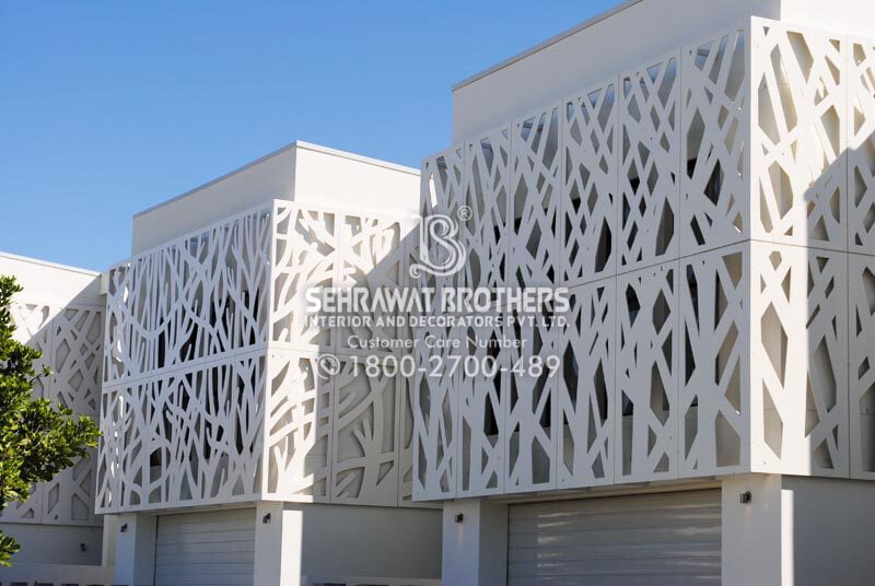 Get Waterproof WPC Frame, Free with Exterior Facade Jali | Thickness ...