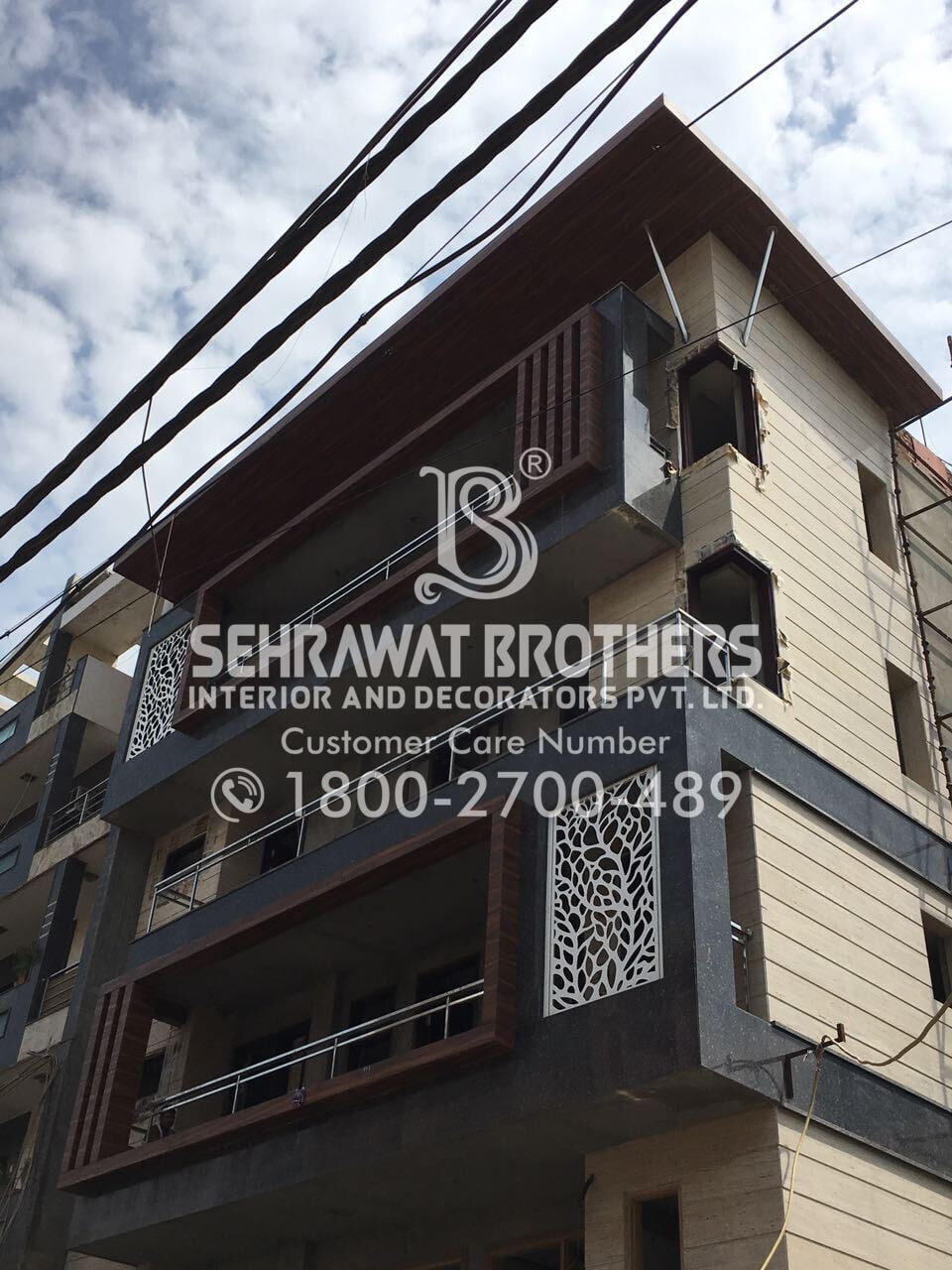 Get Waterproof WPC Frame, Free with Exterior Facade Jali | Thickness ...