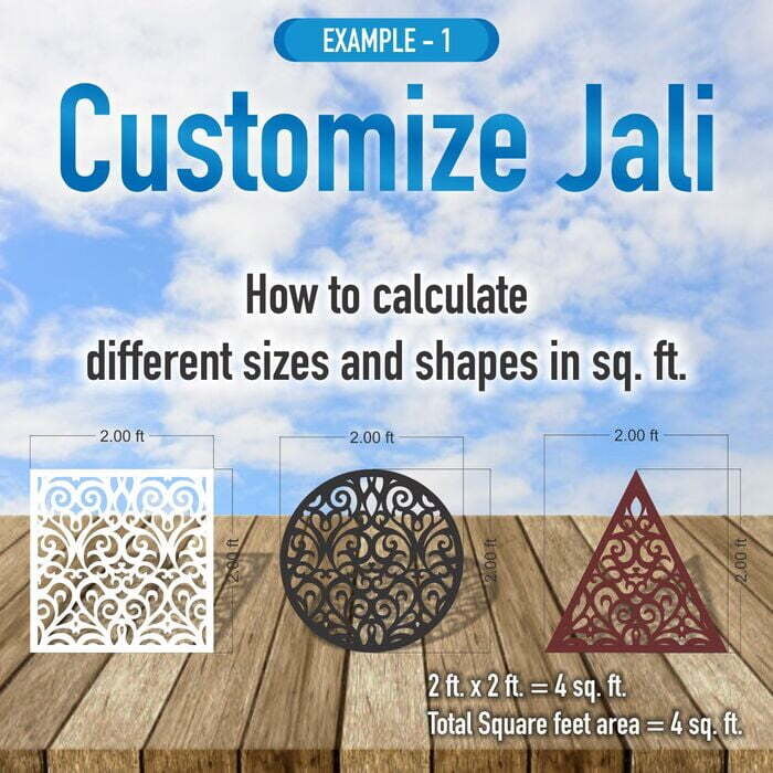 Get customize jali, Pay what you buy.