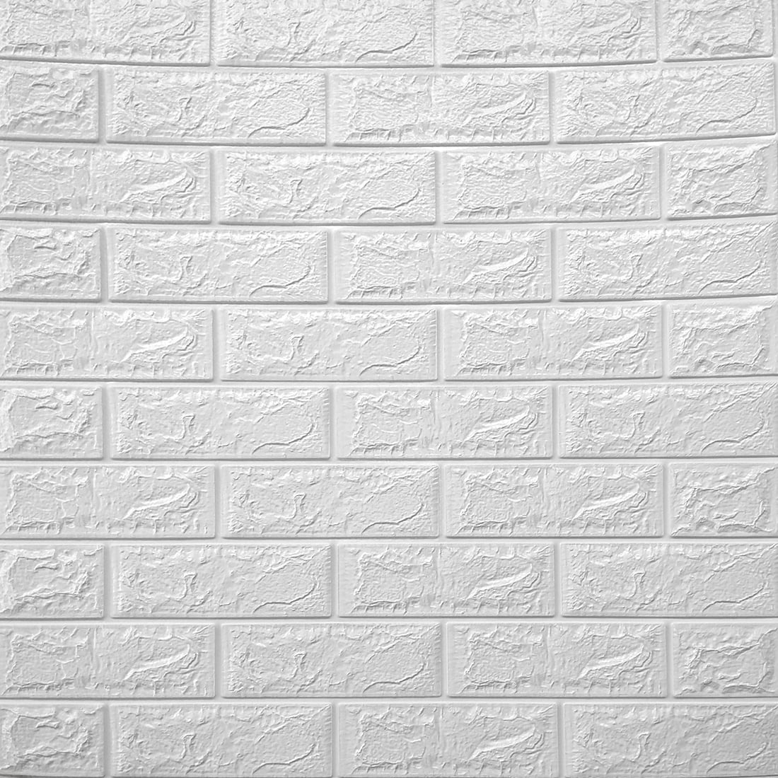 3D White Brick Wall Stickers Panel Self Adhesive Peel & Stick Wallpaper ...